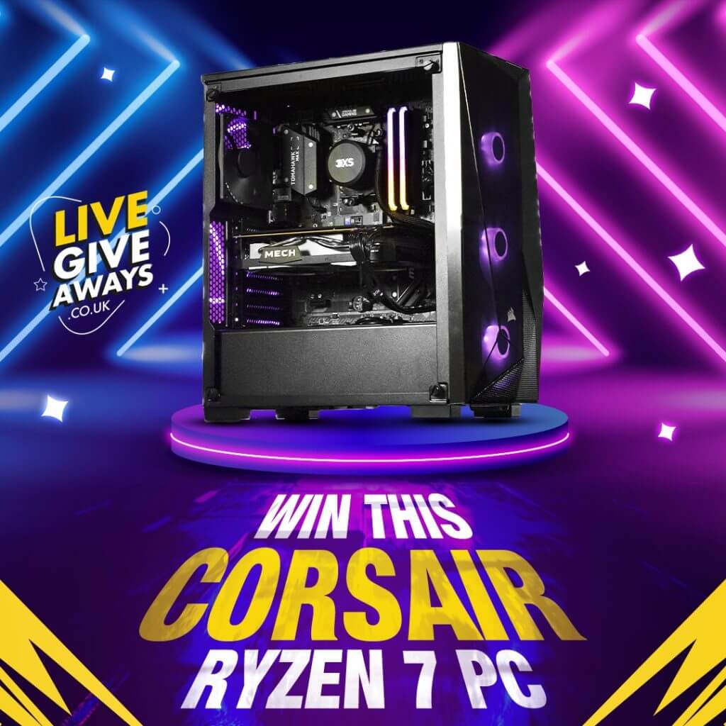 Corsair Ryzen 7 Gaming PC with RX 6700 XT – Live Giveaways