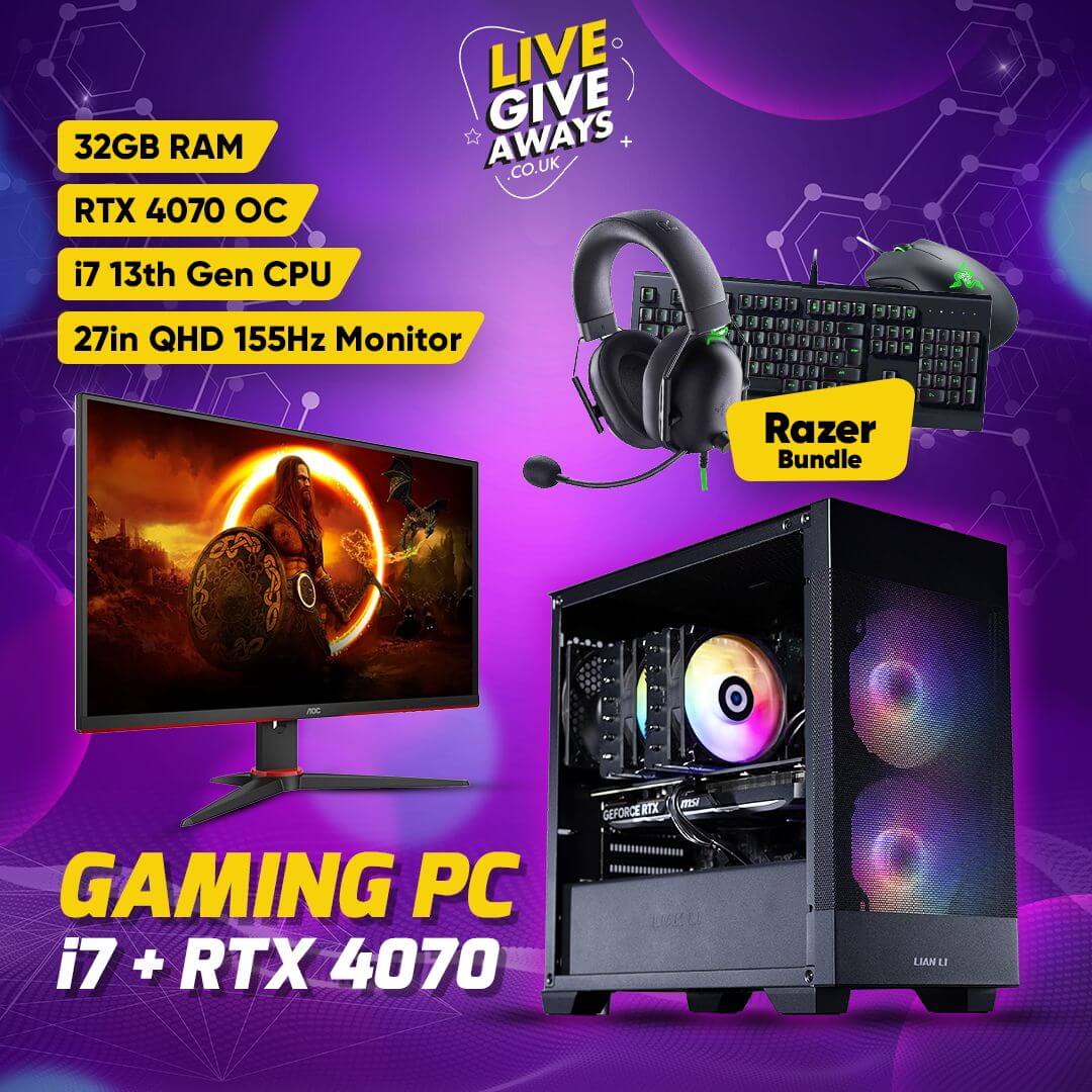 Lian Li Core i7 13th Gen Gaming PC Bundle with RTX 4070 or £1200 Cash ...