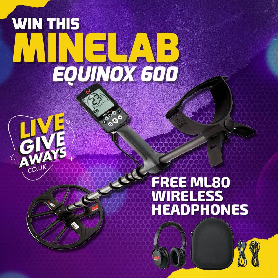 Minelab Equinox 600 Metal Detector + ML80 Wireless Headphones – Live Giveaways
