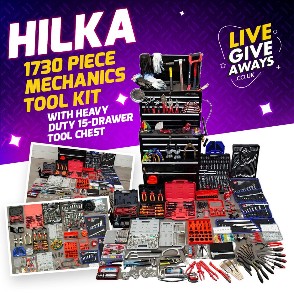 Hilka 1730 Piece Mechanics Tool Kit with Heavy Duty 15-Drawer Tool ...