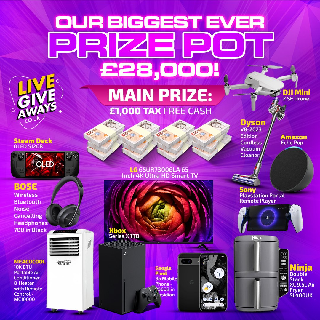 Instant Wins: Our BIGGEST EVER Prize Pot worth over £28,000! – Live ...