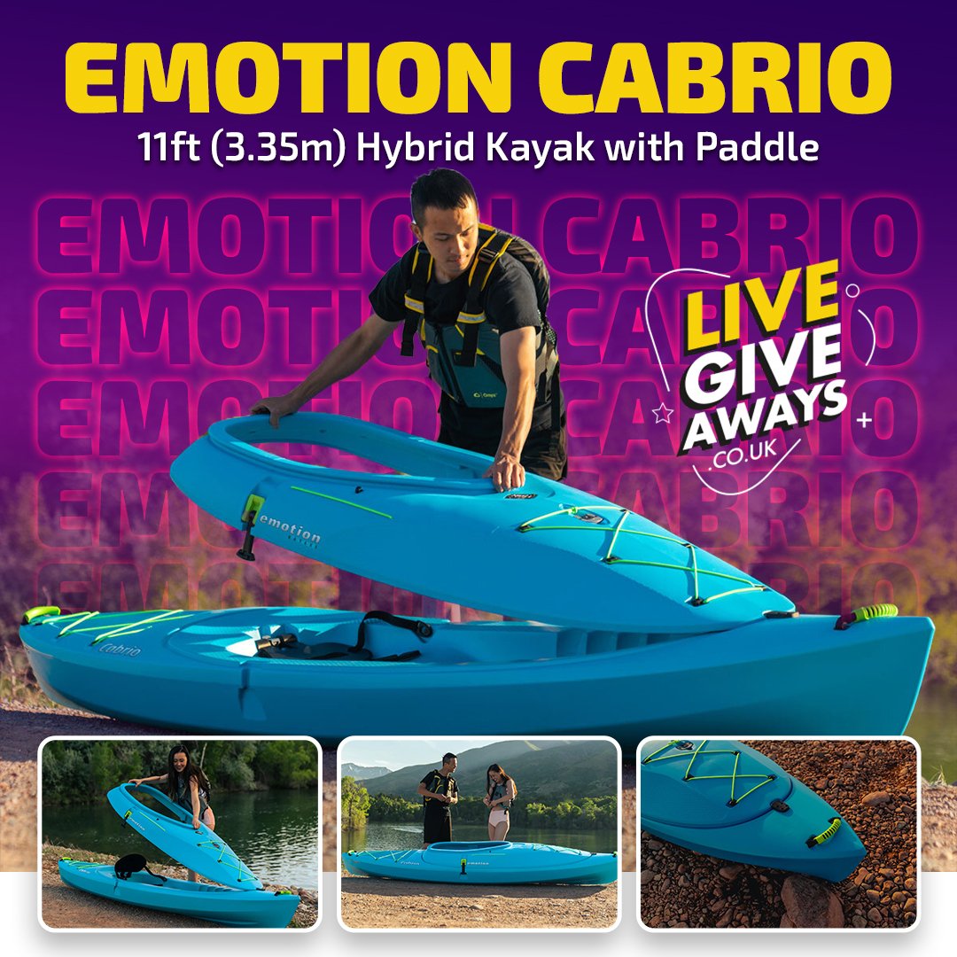 Emotion Cabrio 11ft (3.35m) Hybrid Kayak with Paddle – Live Giveaways