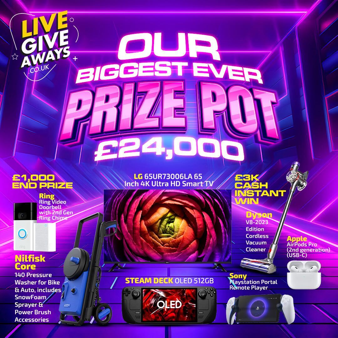 Instant Wins: Our BIGGEST EVER Prize Pot worth over £24,000! – Live ...