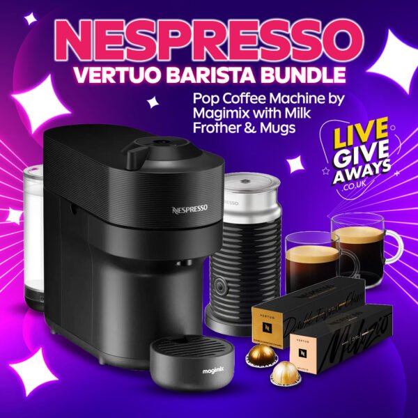 Nespresso Vertuo Barista Bundle Pop Coffee Machine by Magimix with Milk ...