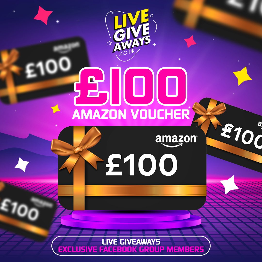 FREE ENTRY – £100 Amazon Voucher – Live Giveaways Exclusive Facebook Group Members – Live Giveaways