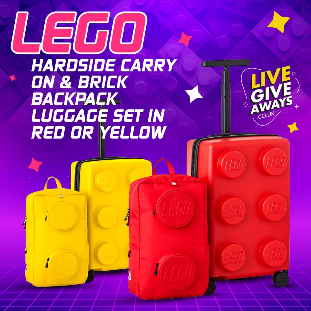 LEGO Hardside Carry On & Brick Backpack Luggage Set in Red or Yellow ...