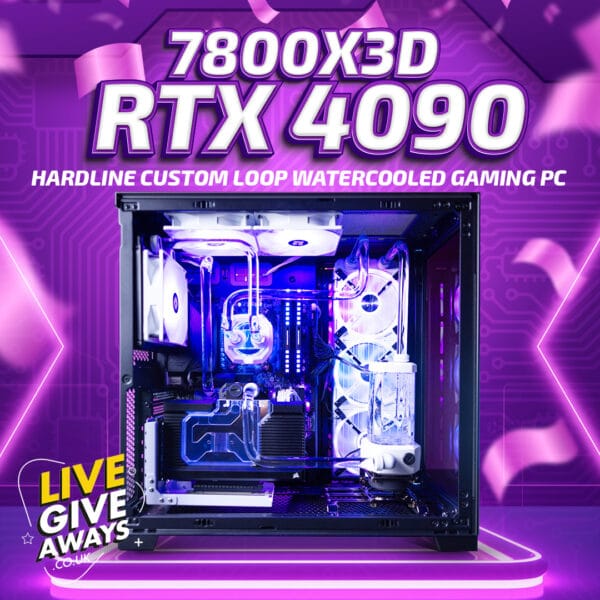 7800X3D RTX 4090 Hardline Custom Loop Watercooled Gaming PC + 10 PC ...