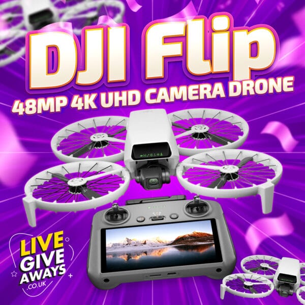 DJI Flip 48MP 4K UHD Camera Drone – Live Giveaways