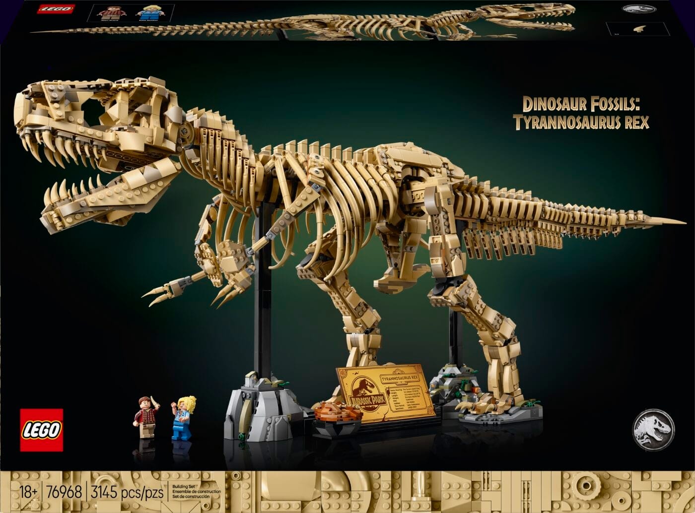 LEGO Dinosaur Fossils: Tyrannosaurus Rex (76968) + 3 LEGO AT-AT Driver ...