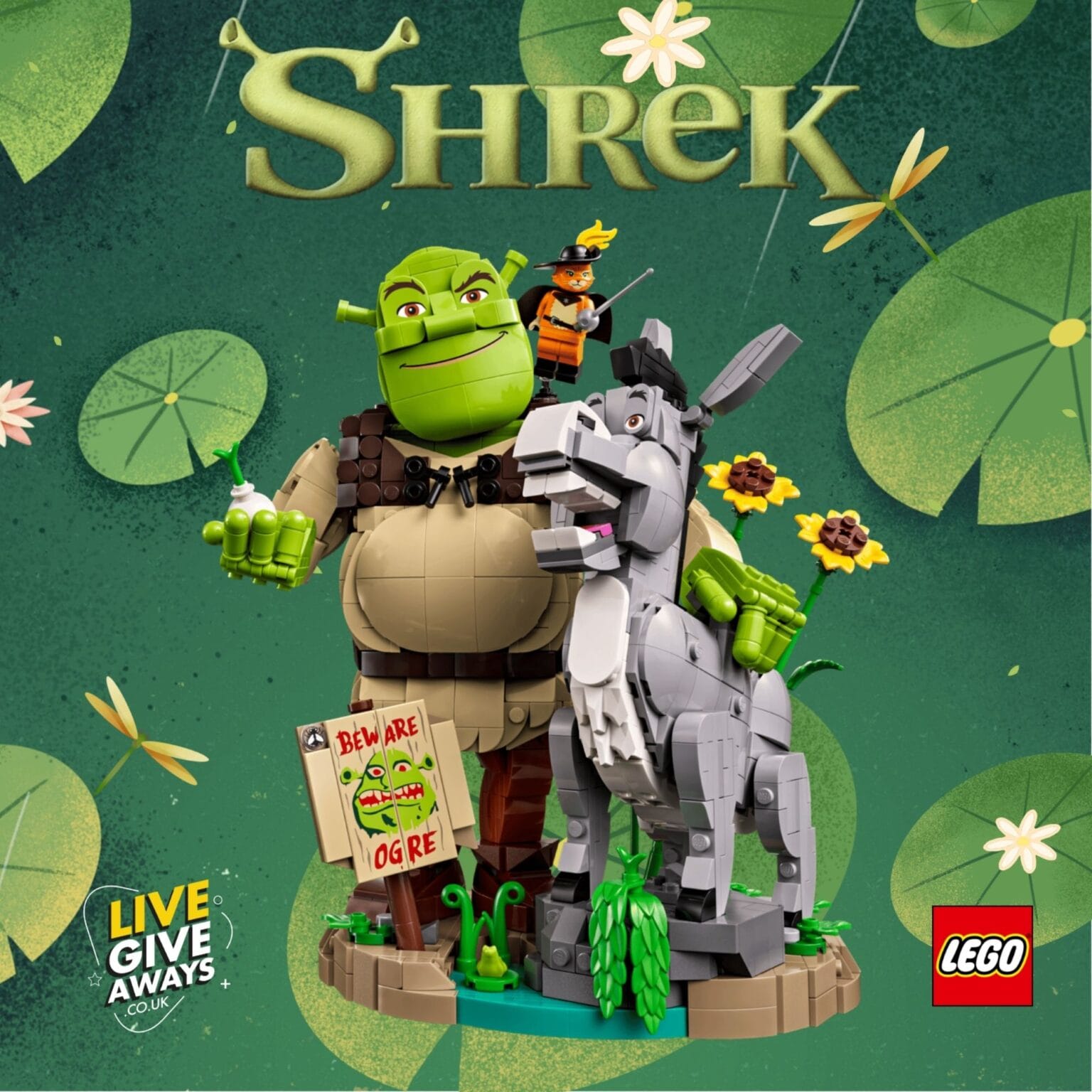 LEGO Shrek, Donkey & Puss in Boots – Model 72423👽 – Live Giveaways